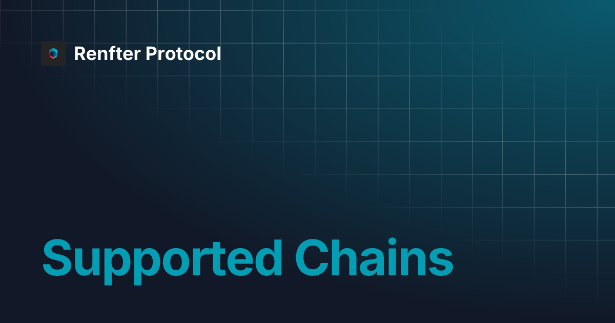 Supported Chains | Renfter Protocol